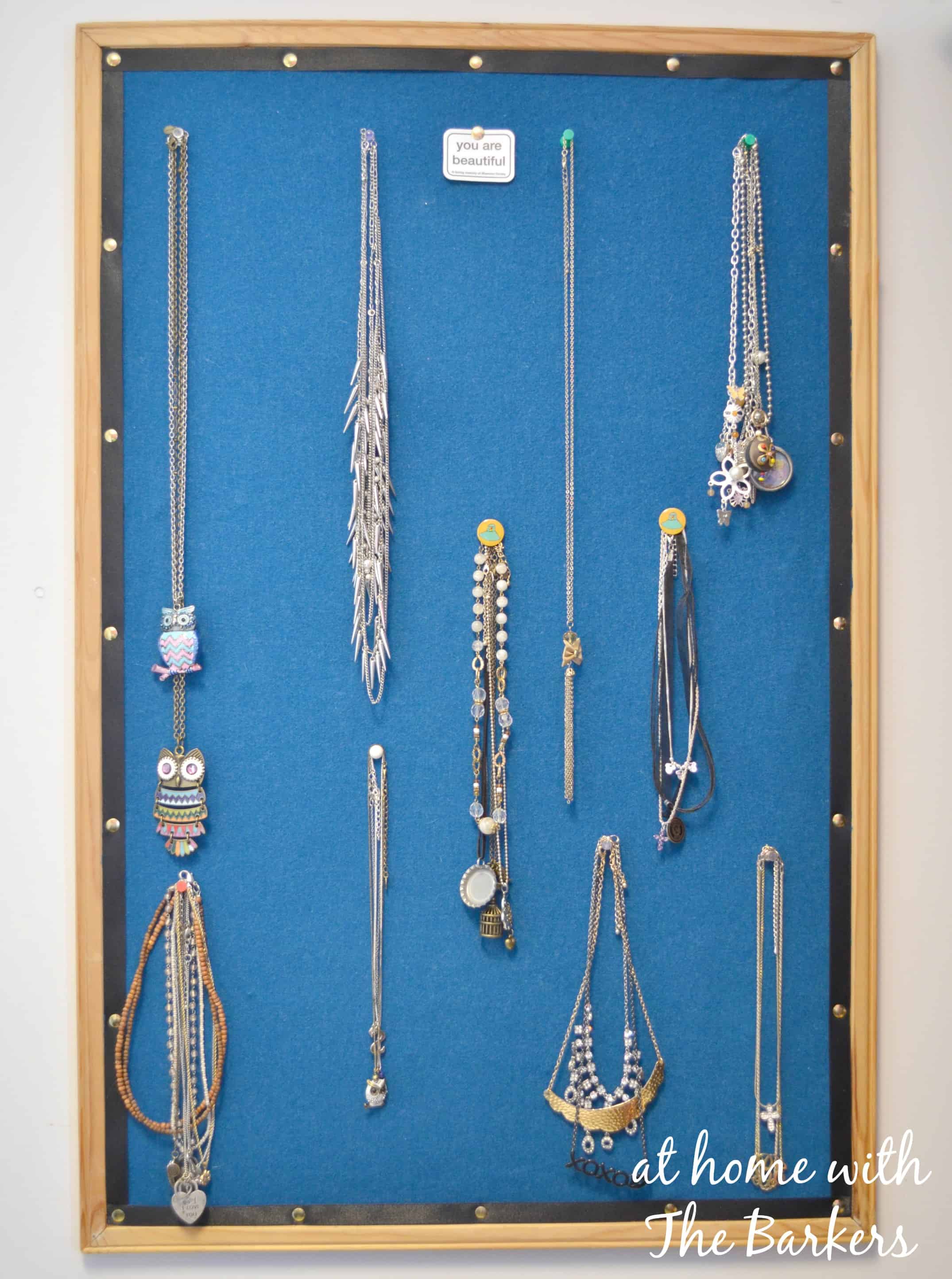 DIY Jewelry Organizer {in 20 minutes} - At Home With The Barkers