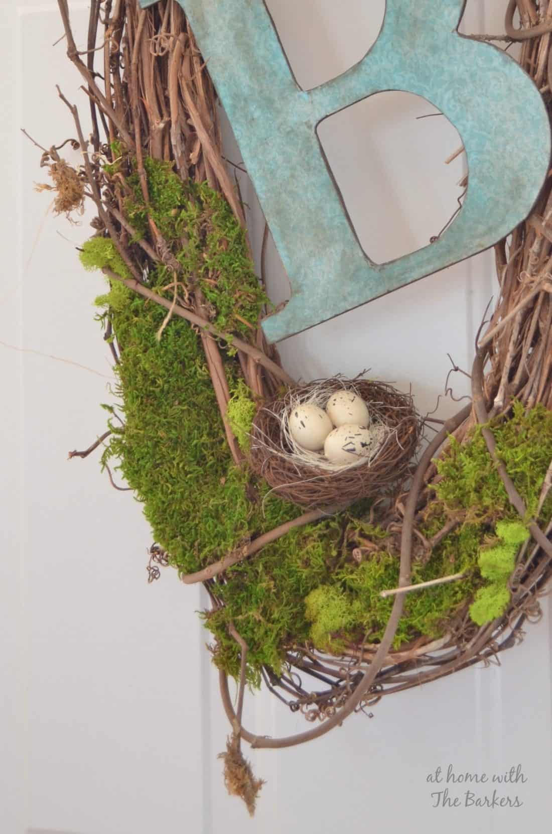 Natural Spring Wreath- At Home with The Barkers