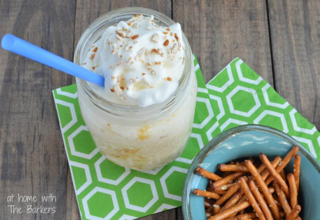 Salted Caramel Crunch Milkshake - At Home With The Barkers