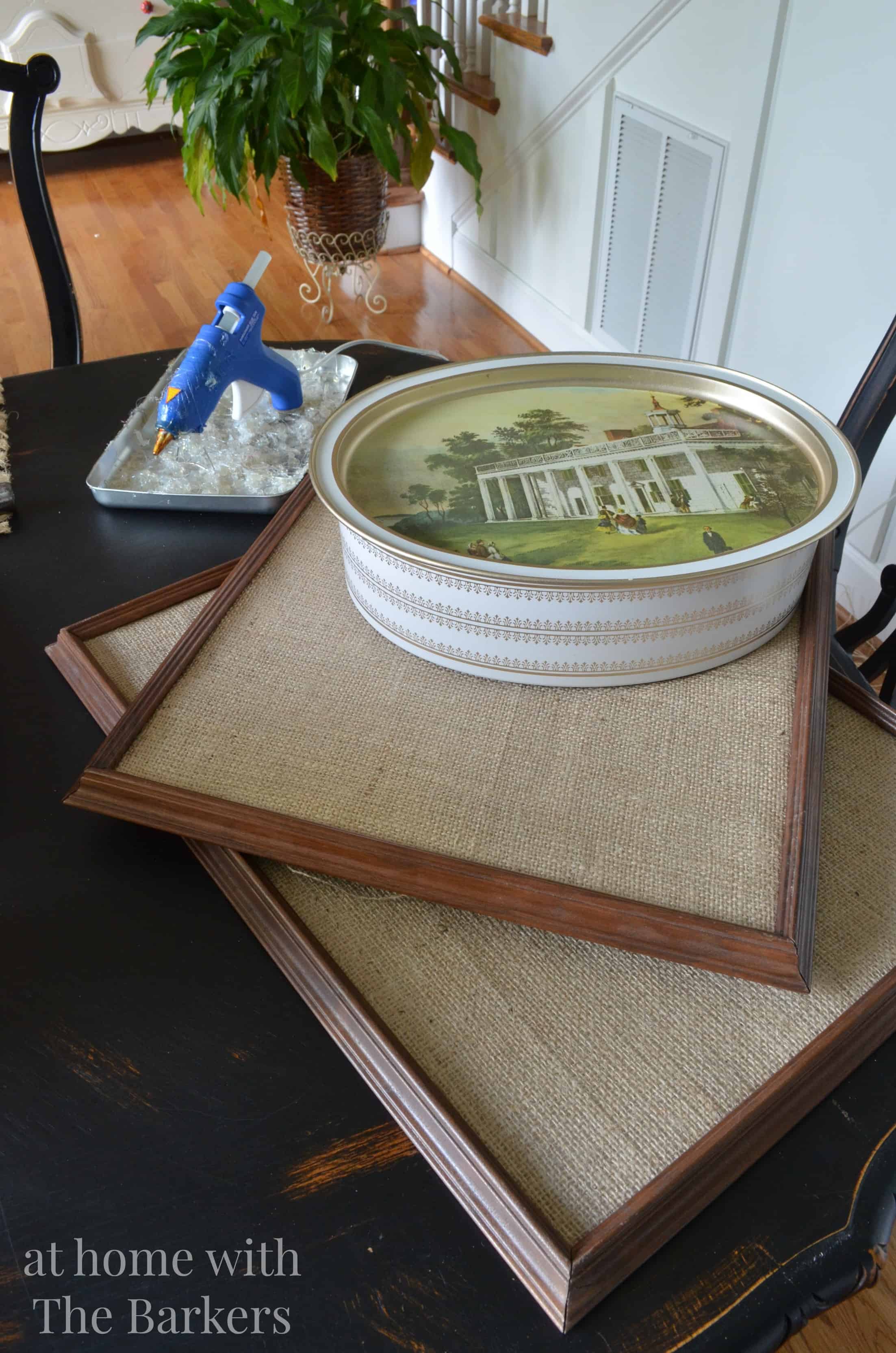 Best of DIY Link Party Burlap Art - At Home With The Barkers