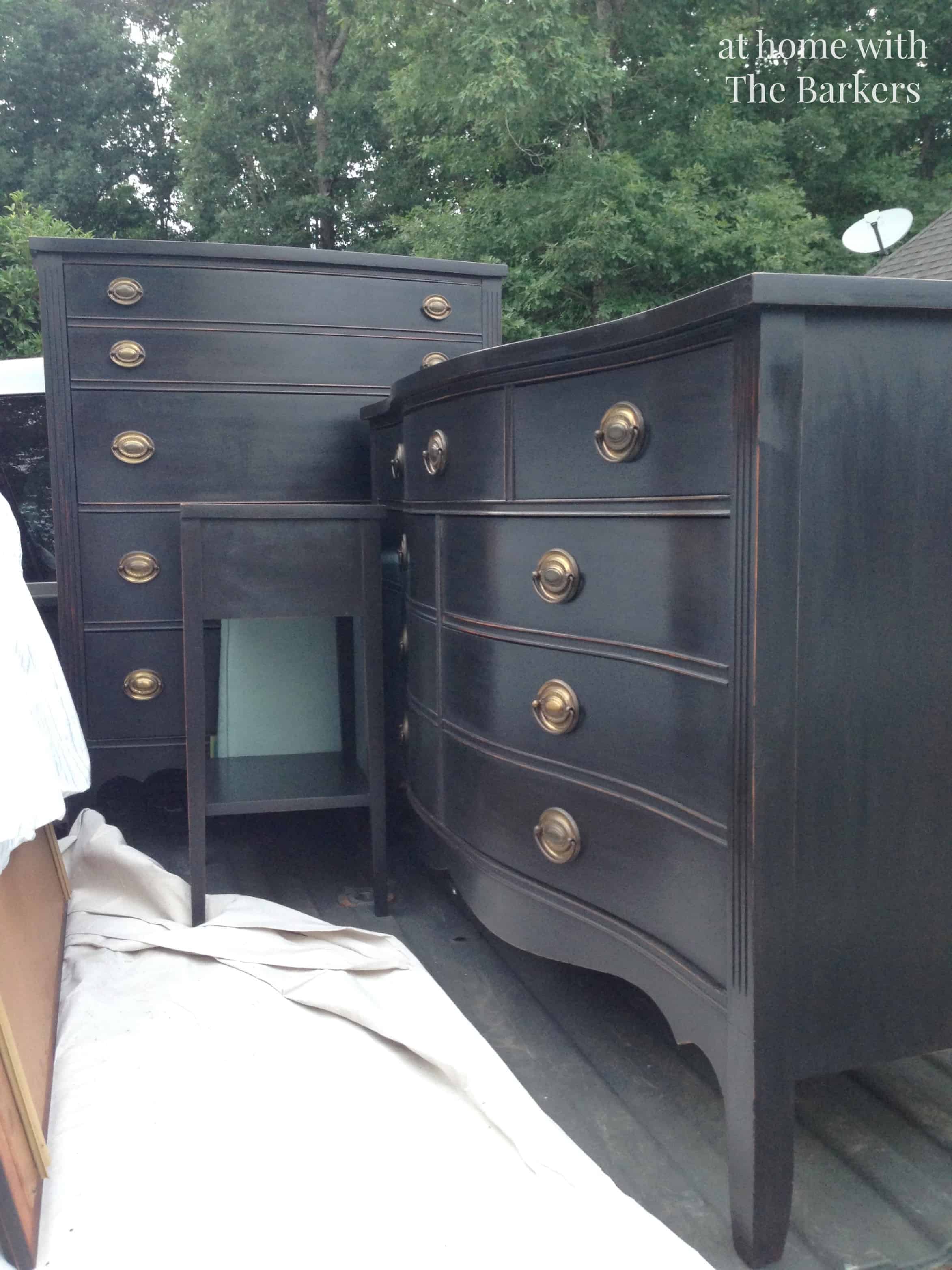 DIY Black Chalk Finish Paint - At Home With The Barkers