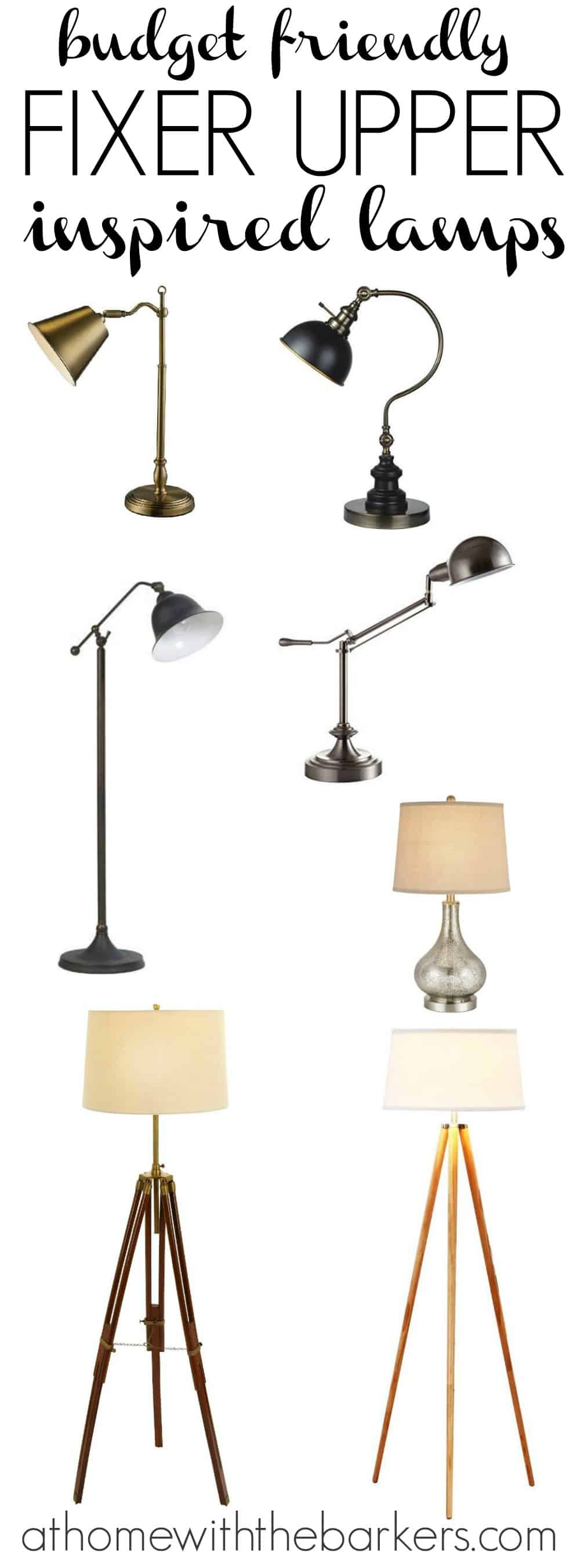 Budget Friendly Fixer Upper Inspired Lamps - At Home With The Barkers