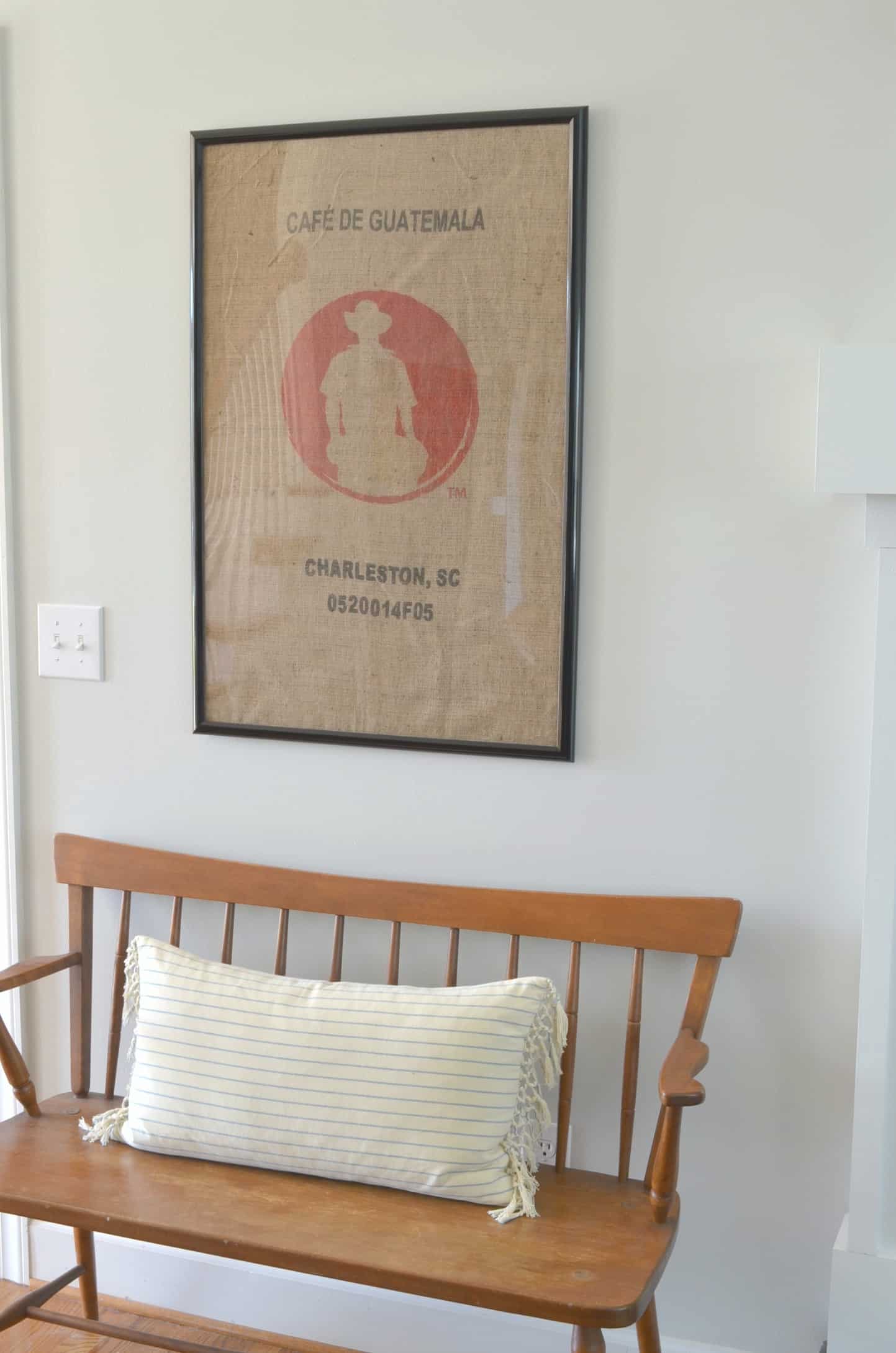 DIY Coffee Sack Art - At Home With The Barkers