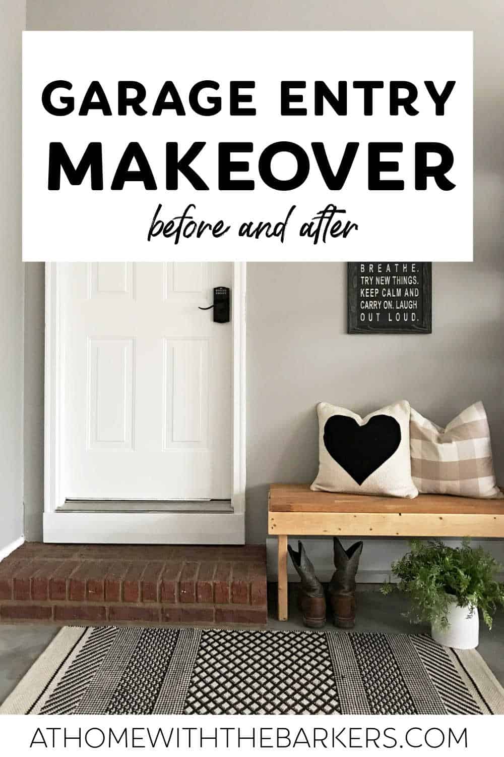 Garage Entryway Makeover - At Home With The Barkers