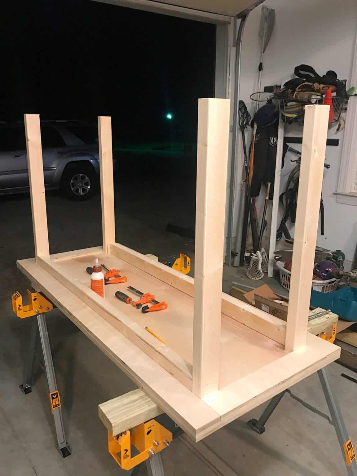 DIY Wood Desk building tutorial - At Home With The Barkers