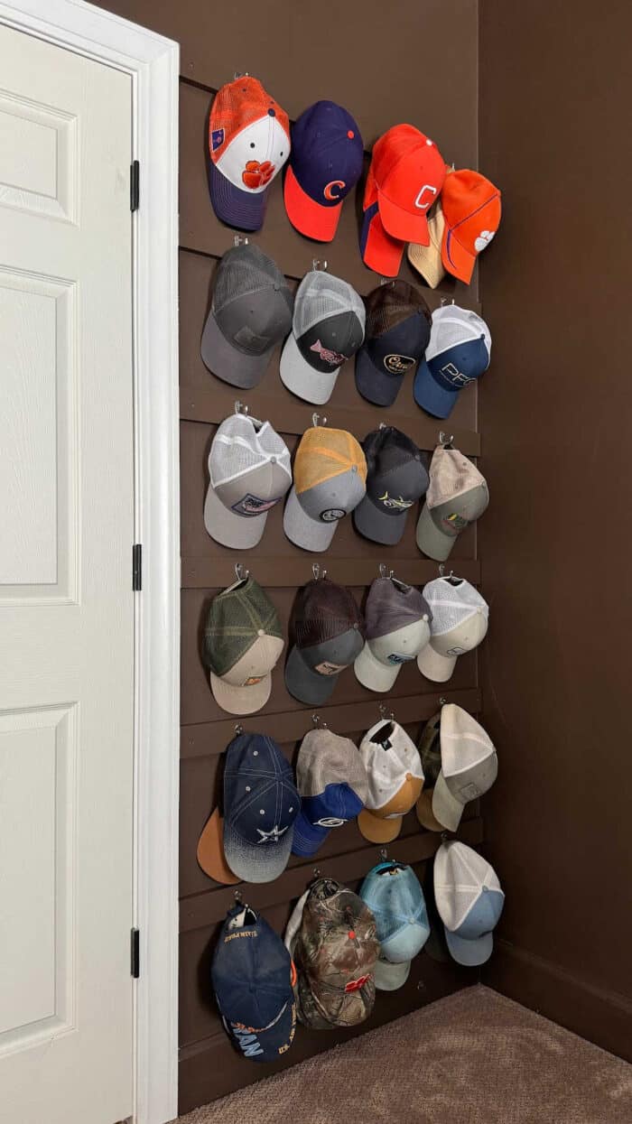 Baseball Hat Wall Organizer - At Home With The Barkers
