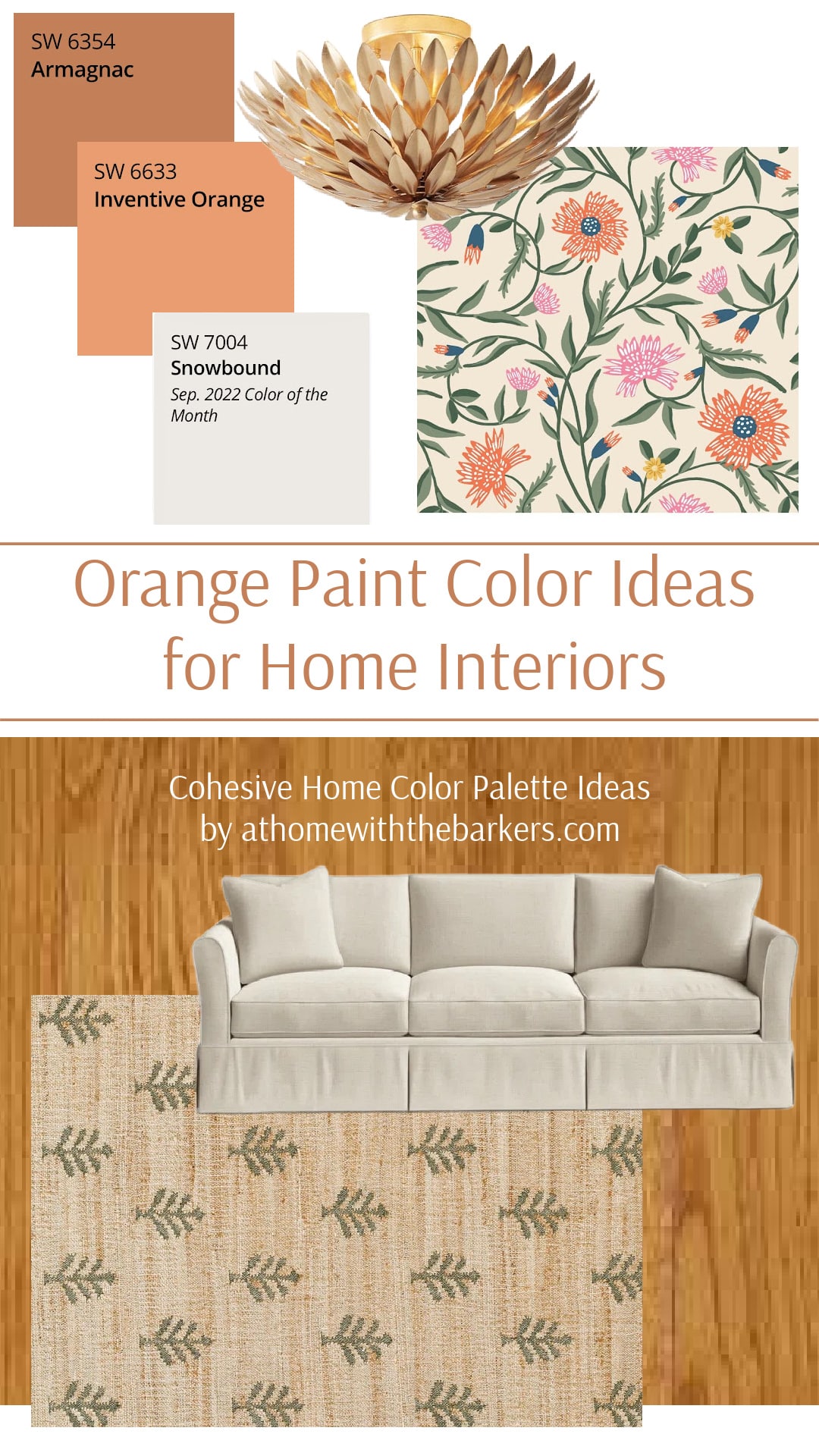 Orange Paint Color Ideas for Home Interiors - At Home With The Barkers
